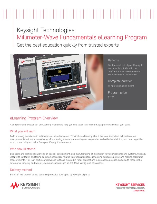 Millimeter-Wave Fundamentals eLearning Program - Course Overview PDF Asset Page | Keysight